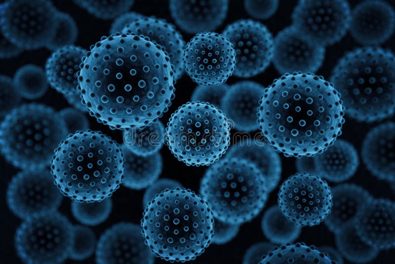 Blue virus stock illustration. Illustration of human - 91879898