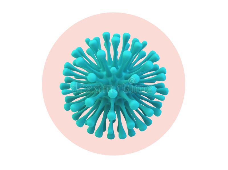 Blue virus illustration stock illustration. Illustration of coronavirus ...
