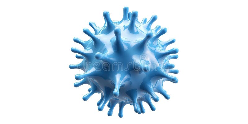 Blue Virus Illustration Isolated on Transparent Background Stock ...