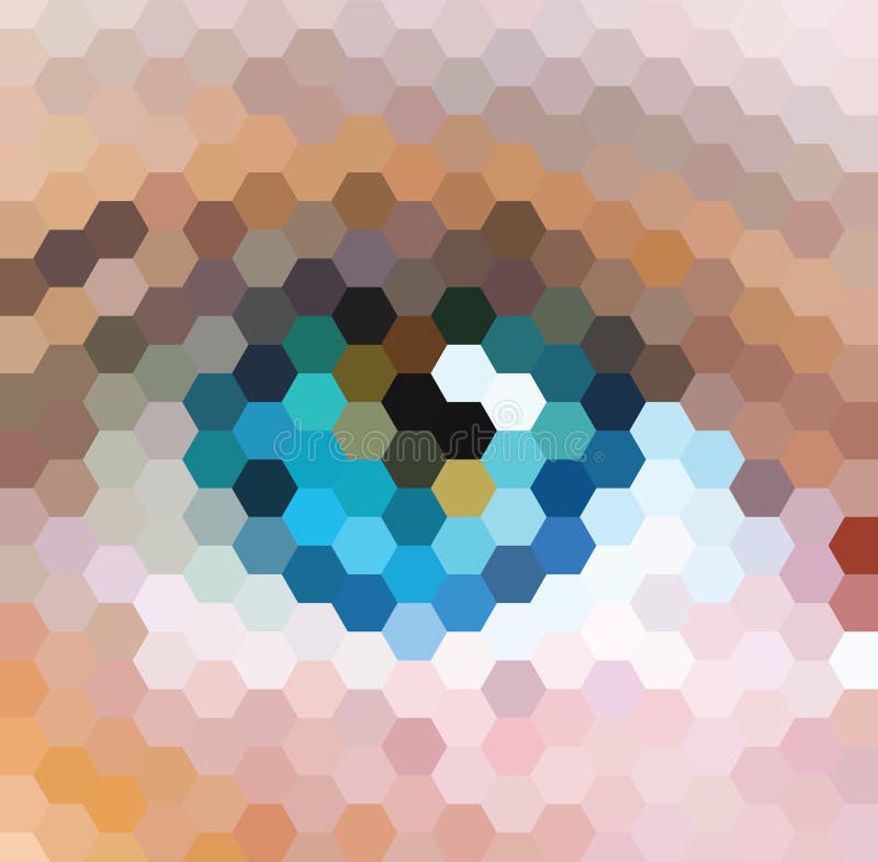 Blue Vision stock vector. Illustration of hexagon, optic - 33731015
