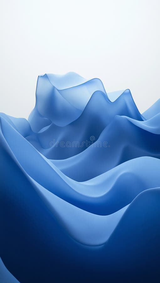 Blue Visual Effect is Created by Swirling Forms in a Layered Abstract ...