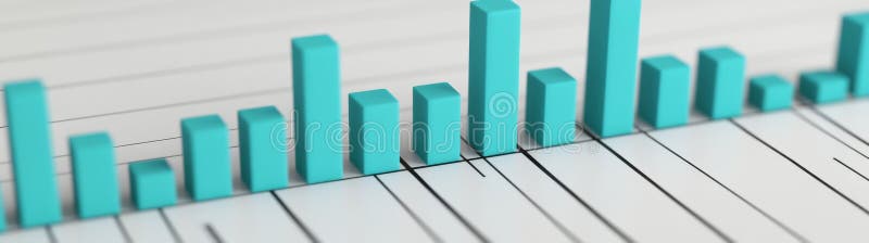 A Blue Visualization of Data is Presented with Bars, Lines, and Graphs ...