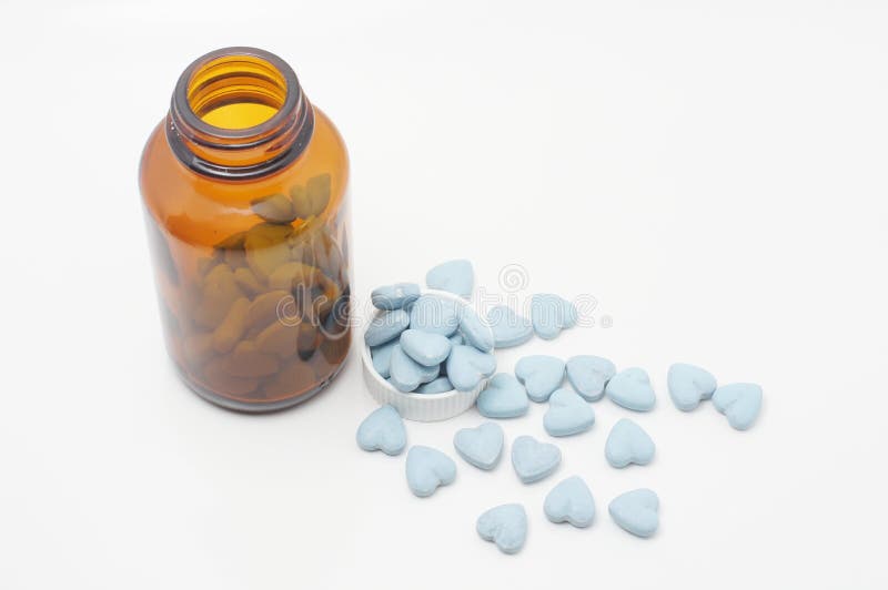 Blue vitamins with bottle stock image. Image of pharmacy - 31554487