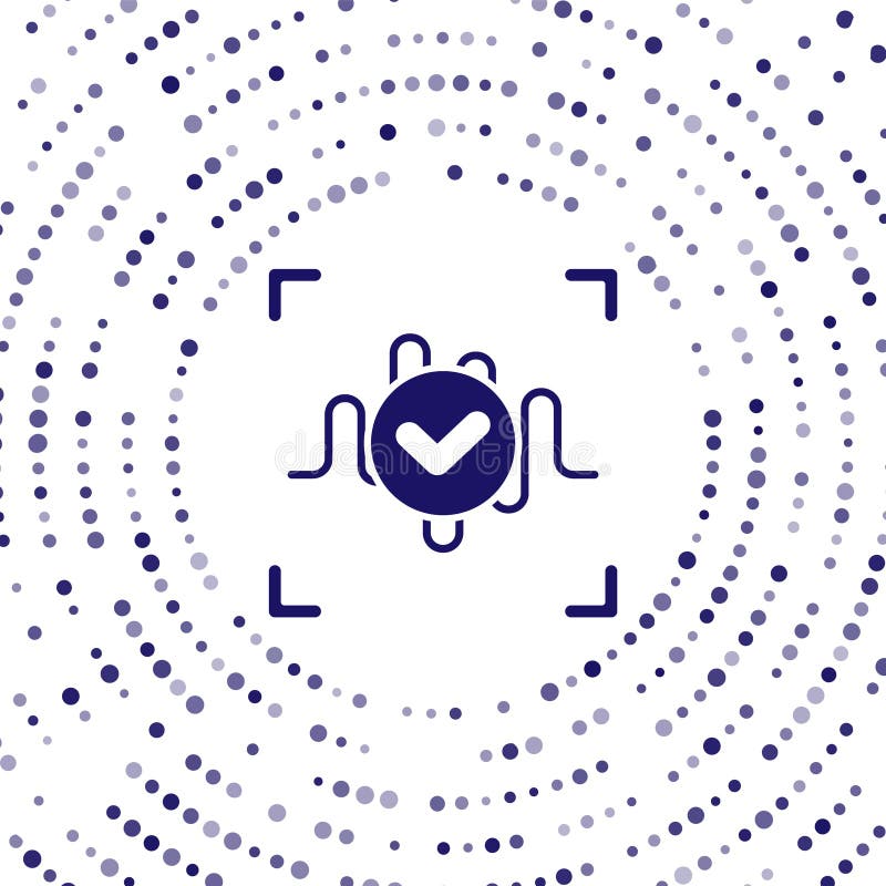 Blue Voice Recognition Icon Isolated on Grey Background. Voice ...