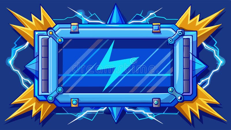 Blue Voltage Frame stock illustration. Illustration of geometric ...