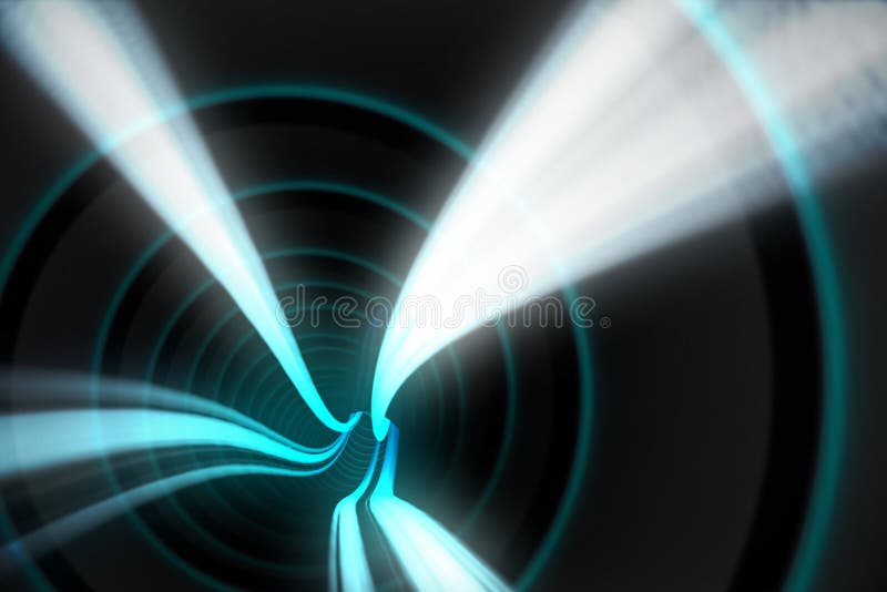 Blue Vortex with White Light Stock Illustration - Illustration of black ...
