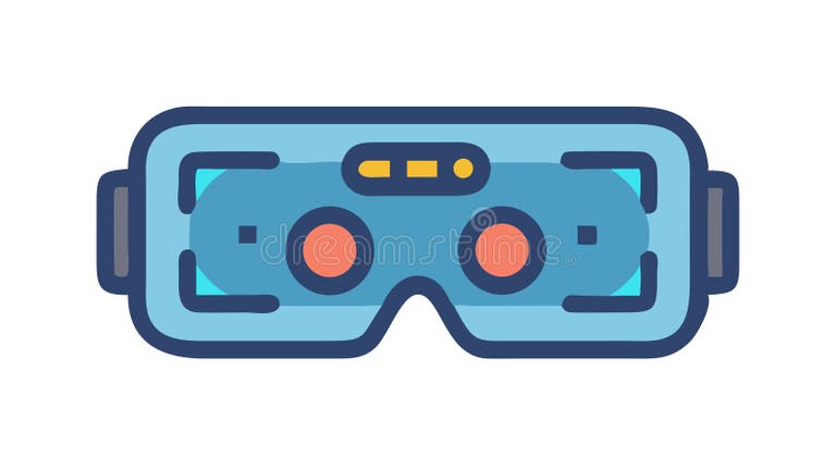 Blue VR Headset, Immersive Tech Experience, Vector Design Generative AI ...