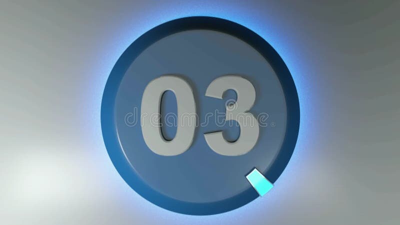 06 Blue Waiting Sign with Rotating Light Cursor - 3D Rendering Video ...