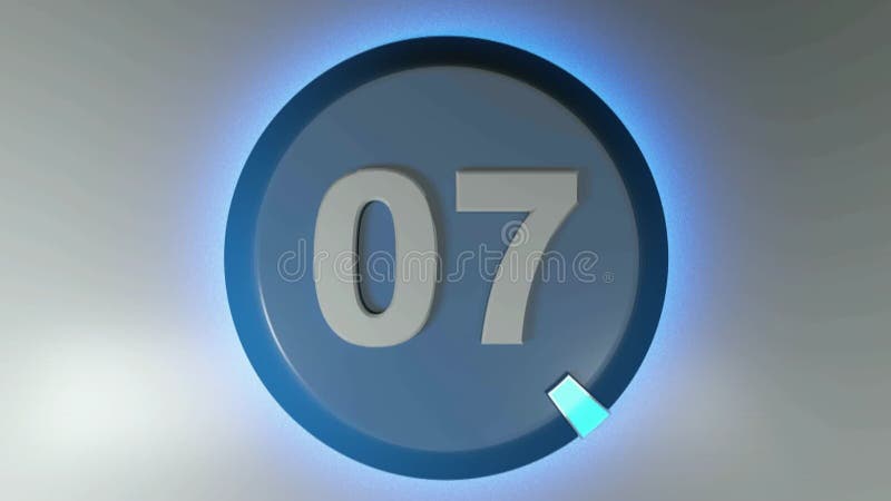 07 Blue Waiting Sign with Rotating Light Cursor - 3D Rendering Video ...
