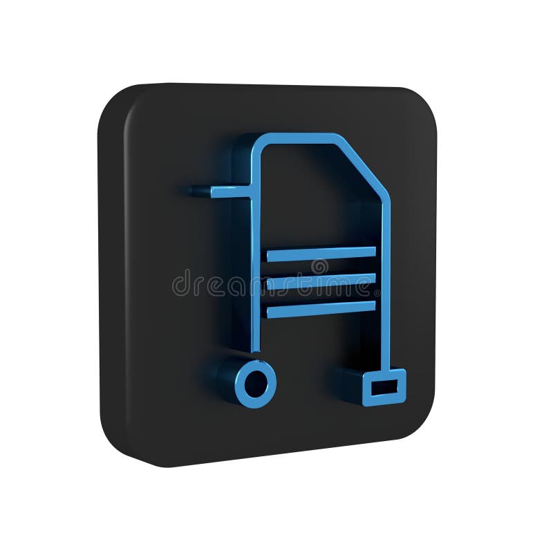 Blue Walker for Disabled Person Icon Isolated on Transparent Background ...