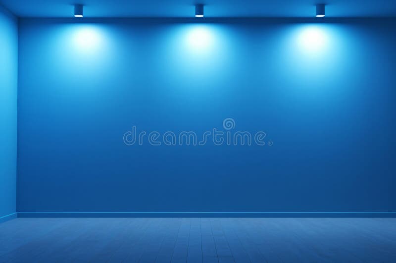 Blue Wall Backdrop, Soft Light & Shadow for Studio Portraits and ...