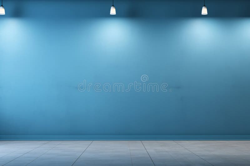 Blue Wall Backdrop, Soft Light & Shadow for Studio Portraits and ...