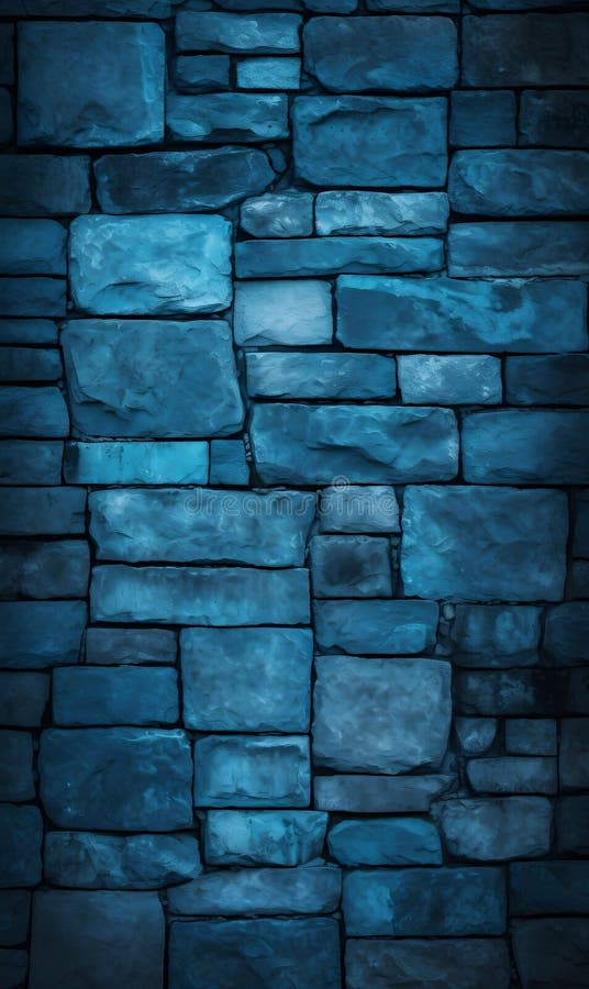 Blue Wall Background. Abstract Blue Brick Wall Texture Background Stock ...