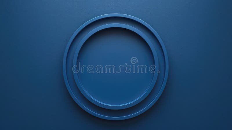 A Blue Wall with a Circle Symbol on it Stock Image - Image of ...