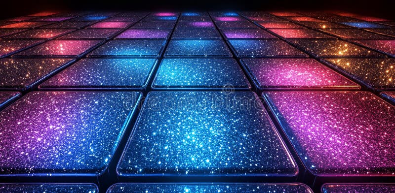 A Blue Wall in the Foreground with an LED Screen Showing a Textured ...