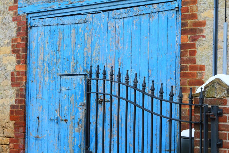 Blue, Wall, Gate, Door stock photo. Image of window - 132765938