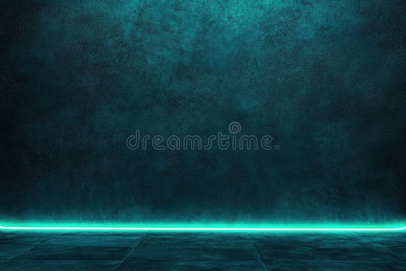 A Blue Wall with a Green Line Running Down the Middle Stock Image ...