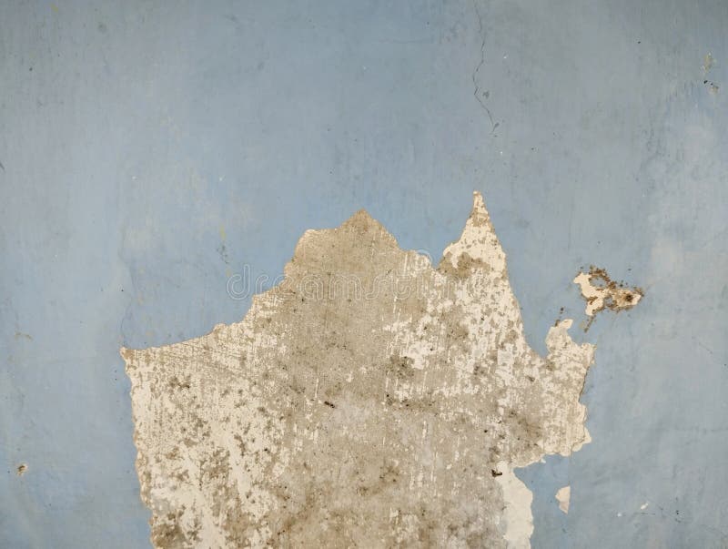 The Blue Wall Paint is Peeling Stock Photo - Image of destruction, full ...