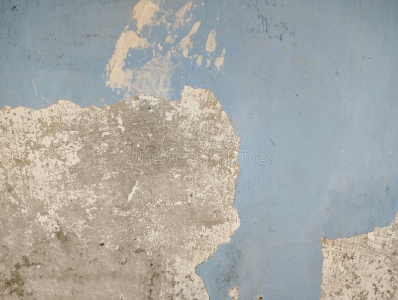The Blue Wall Paint is Peeling Stock Image - Image of home, design ...
