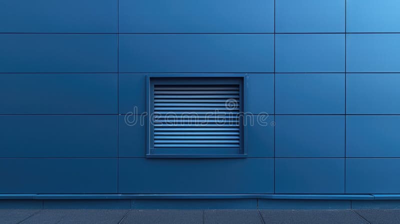 A Blue Wall with a Small Window Provides a Cozy and Intimate Space ...