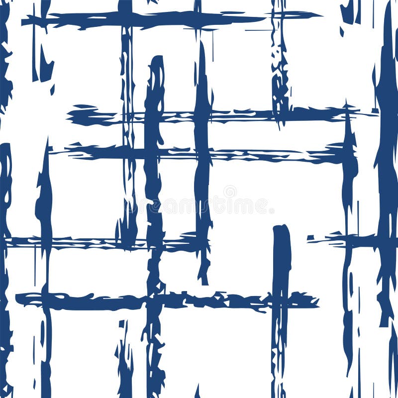 Blue Wall Stripe Vector Seamless Pattern. Paint Stock Vector ...