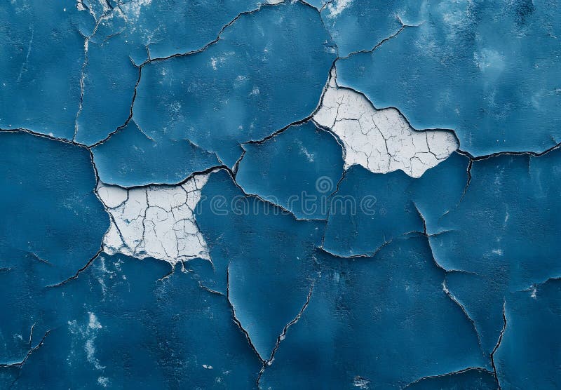 Blue Cracked Wall Texture, Top View, High Resolution Stock Illustration ...