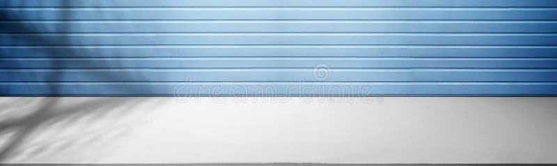 Blue Wall with White Shelf. Abstract Pattern of a Wall with Horizontal ...