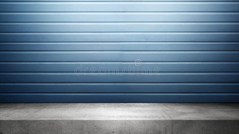 Blue Wall with White Shelf. Abstract Pattern of a Wall with Horizontal ...