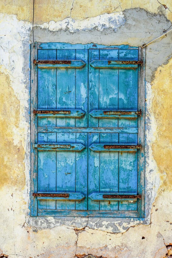 Blue, Wall, Window, Modern Art Picture. Image: 124419792