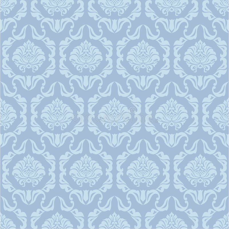 Blue wallpaper pattern stock vector. Illustration of seamless - 17883217