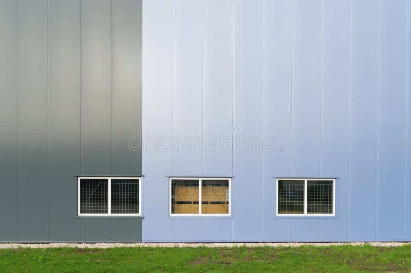 Blue warehouse stock photo. Image of entry, factory, facade - 24483988