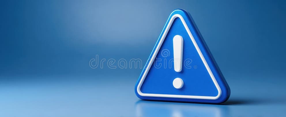 The Blue Warning Sign Symbolizing Alertness and Caution in Modern ...