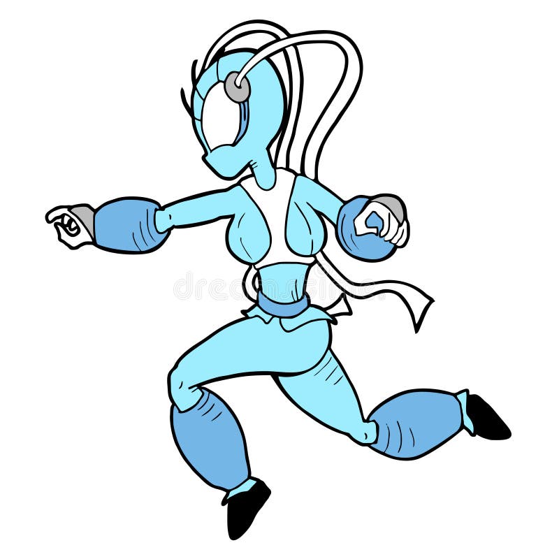 Blue warrior stock vector. Illustration of martial, fighter - 38933968