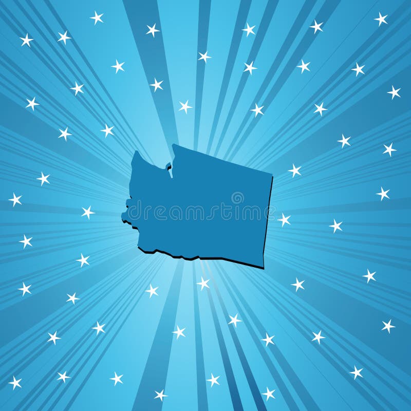 Blue Washingtonmap Stock Illustrations – 1 Blue Washingtonmap Stock ...