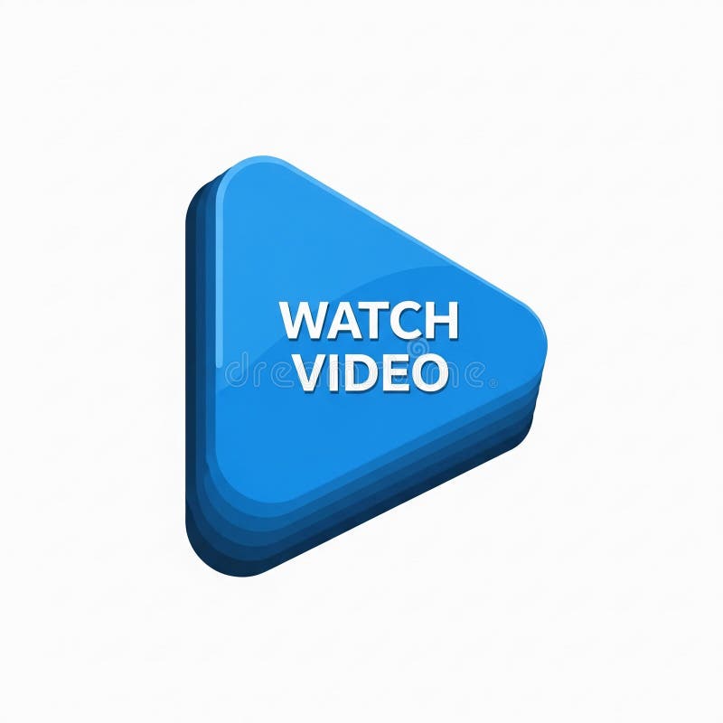 Blue Watch Video Button – Play Icon UI Design Stock Illustration ...