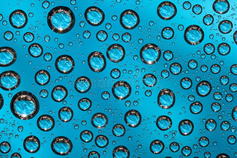 Water bubbles on blue stock image. Image of freshness - 13603003