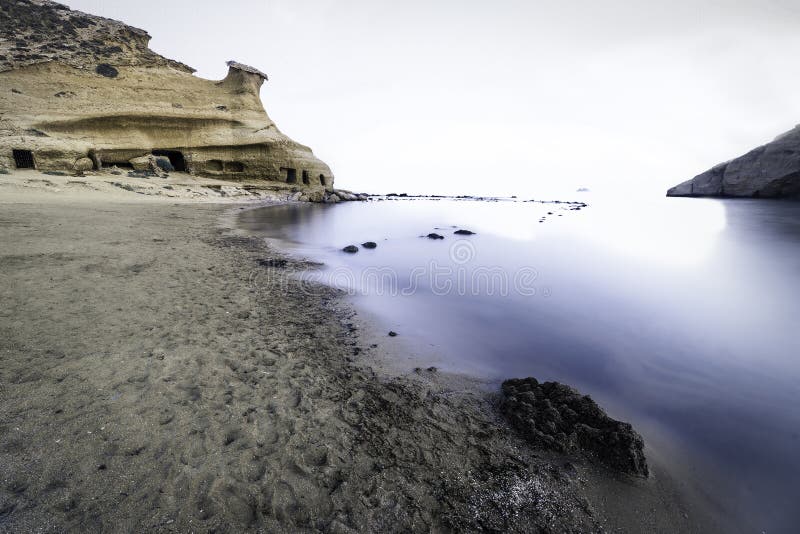 Beach Landscape in Cold Day Stock Image - Image of exposure, warm ...