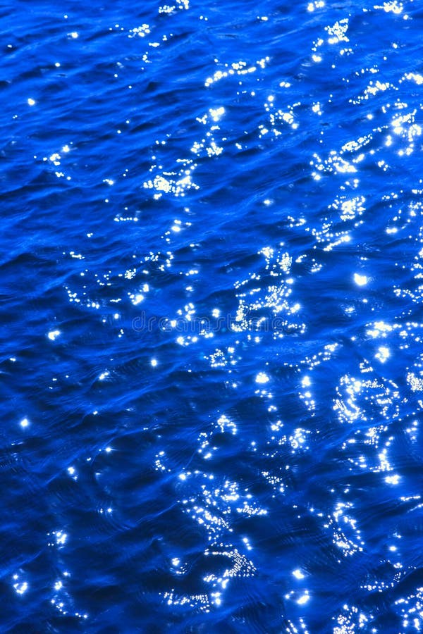 Blue Water Sparkling Sunlight Reflection on the Water Stock Photo ...