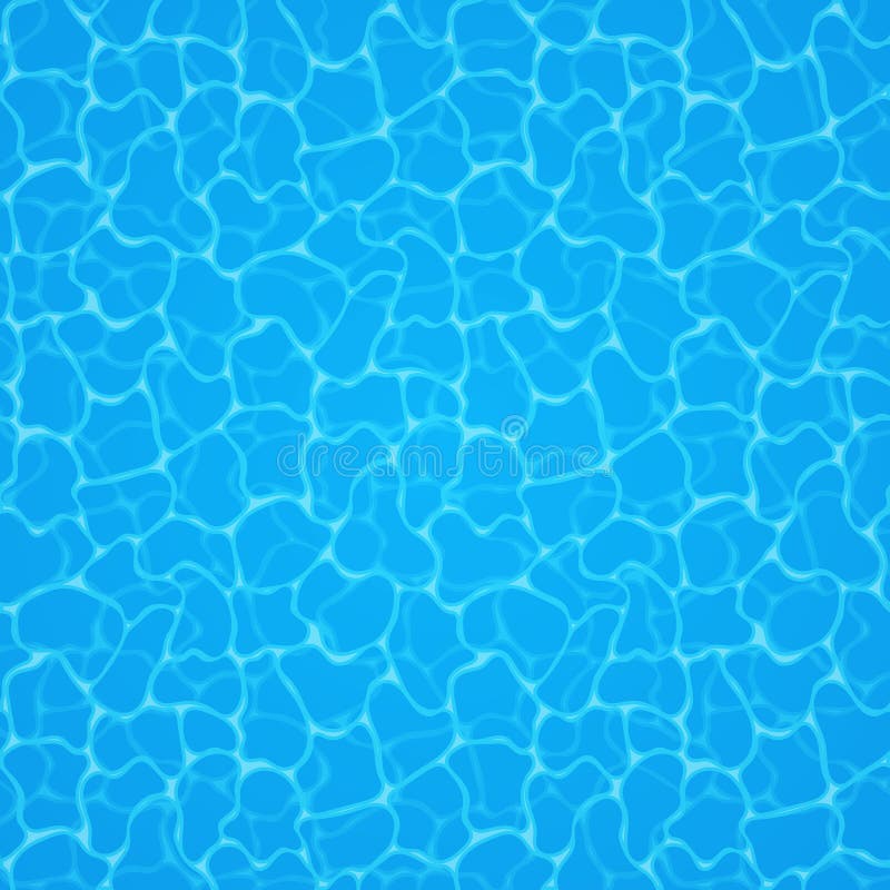 Blue Water Background. Seamless Blue Ripples Pattern. Water Pool ...