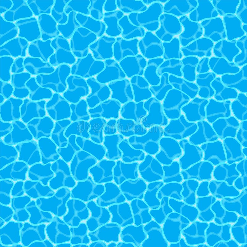 Blue Water Background. Seamless Blue Ripples Pattern. Water Pool ...