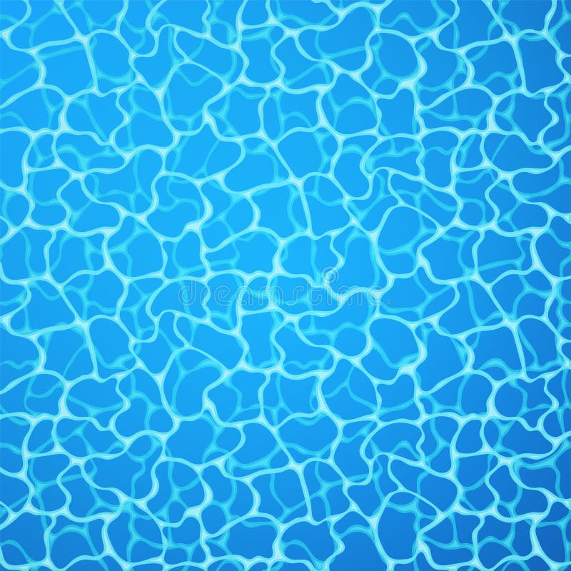 Blue Water Background. Seamless Blue Ripples Pattern. Water Pool ...