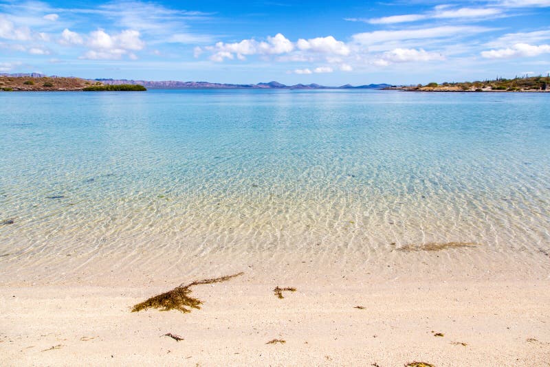 Blue Water Beach in Baja California Stock Photo - Image of summer ...