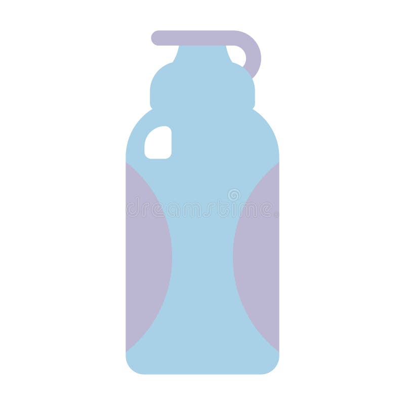 Blue Water Bottle with Purple Cap Stock Vector - Illustration of clean ...