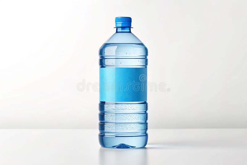 Blue Water Bottle on the White Background Stock Photo - Image of ...