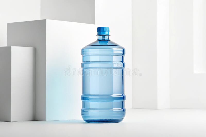 Blue Water Bottle on the White Background Stock Image - Image of ...