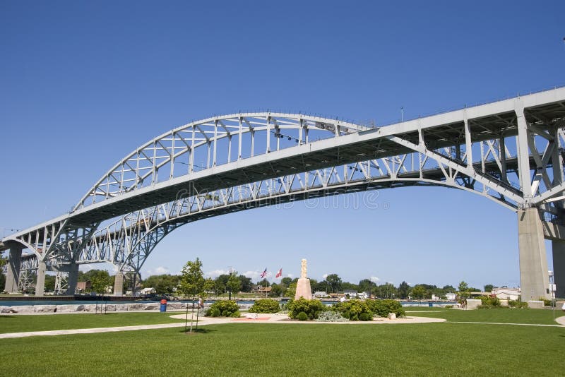 Bluewater Border Crossing Bridge, Sarnia Ontario Canada Stock Image ...