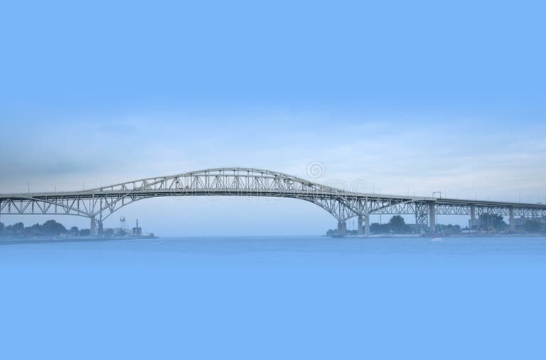 Blue water bridge stock photo. Image of border, river - 1248128
