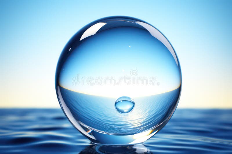Blue Water Bubble Ball, a Sphere of Liquid Tranquility and Playful ...