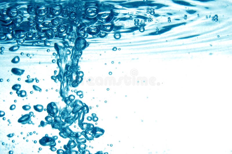 Blue water with bubbles stock photo. Image of aqua, reflection - 5651132