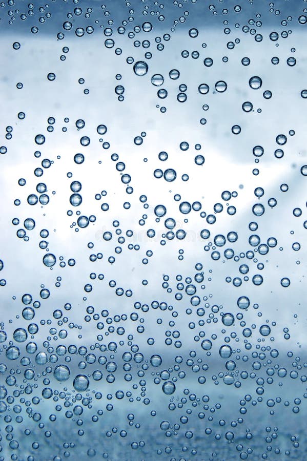 Blue water with bubbles stock image. Image of cooling - 5864381